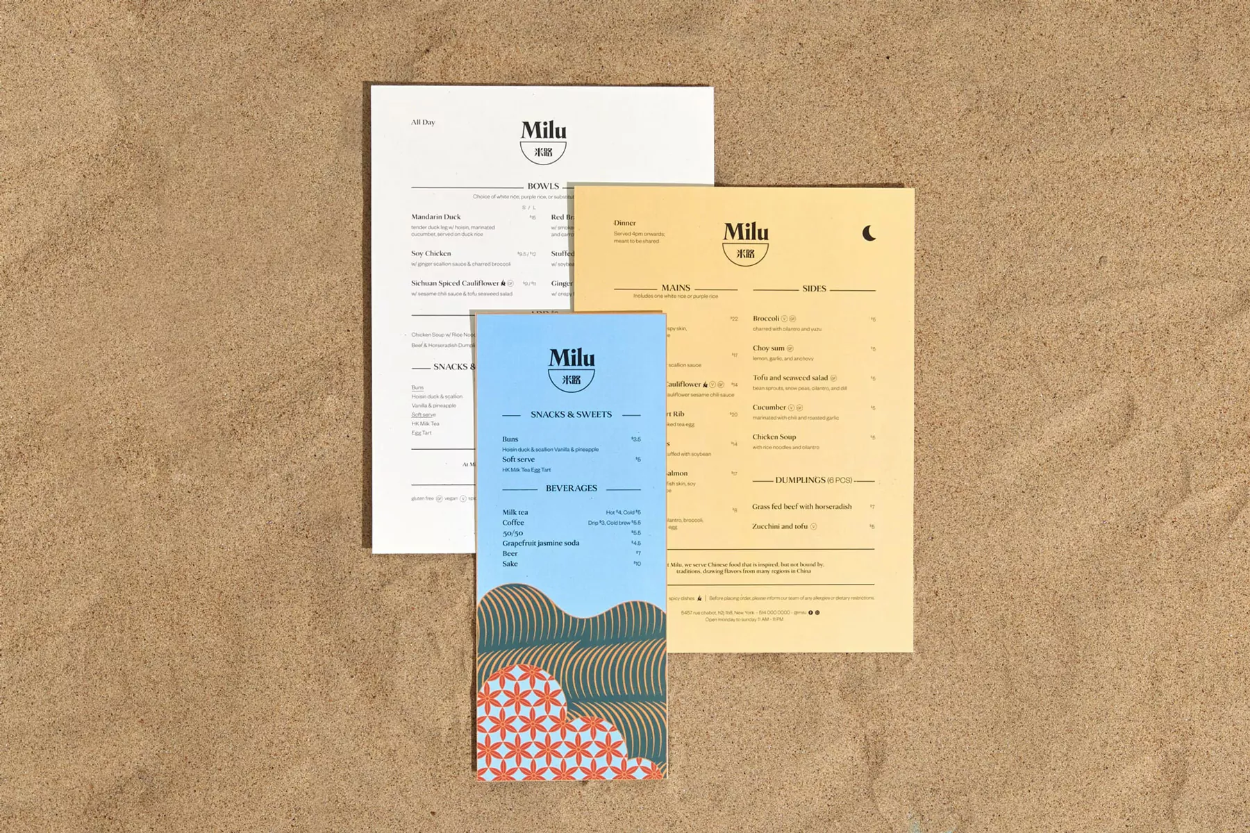 Milu Restaurant Visual Identity and Branding | Saint Urbain