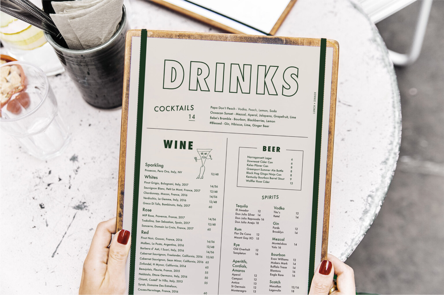 Illustrations & Menu Design for Emmy Squared– Saint Urbain