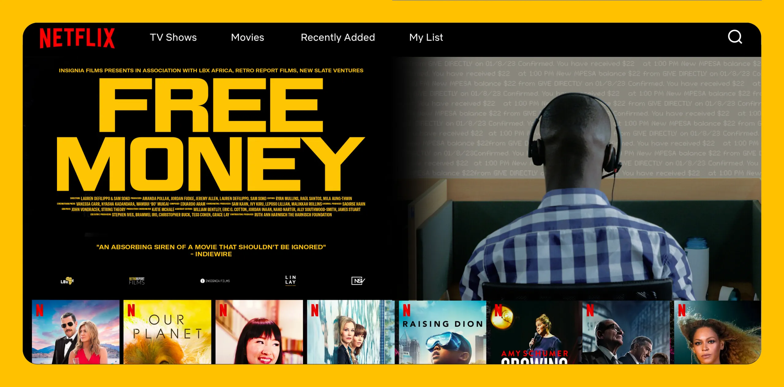 Free Money Film Poster Title Credits | Saint Urbain